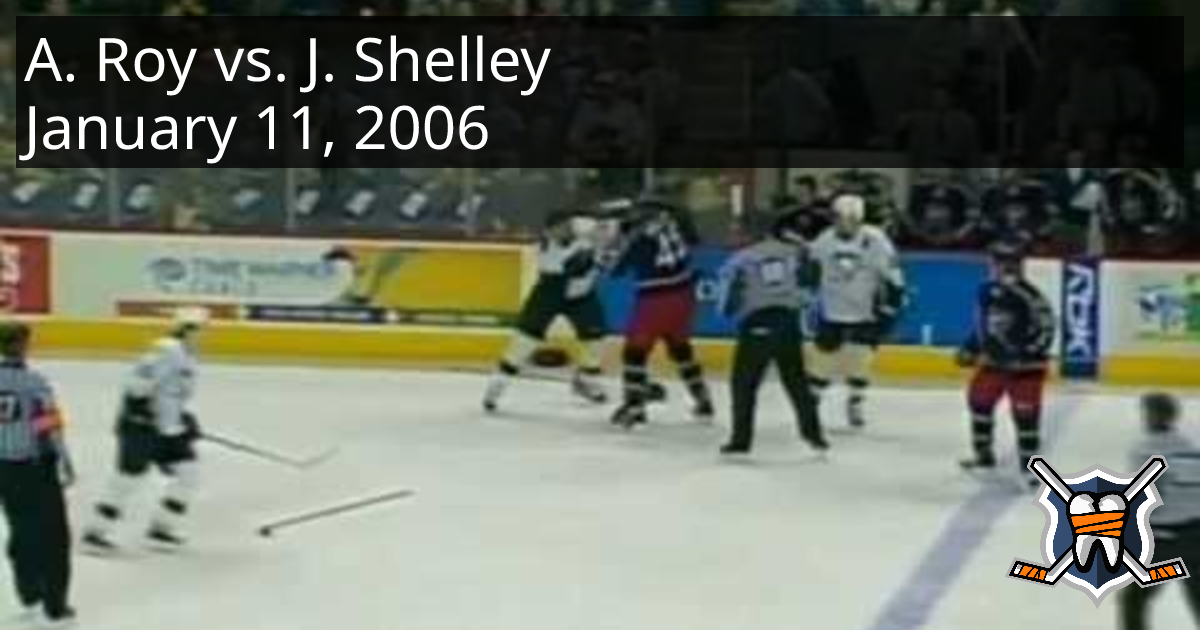 Andre Roy vs. Jody Shelley, January 11, 2006 - Pittsburgh Penguins vs ...