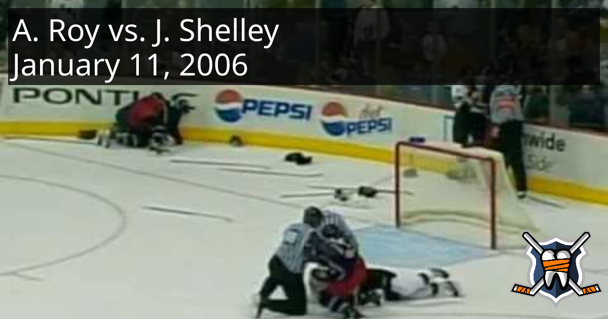 Andre Roy vs. Jody Shelley, January 11, 2006 - Pittsburgh Penguins vs ...