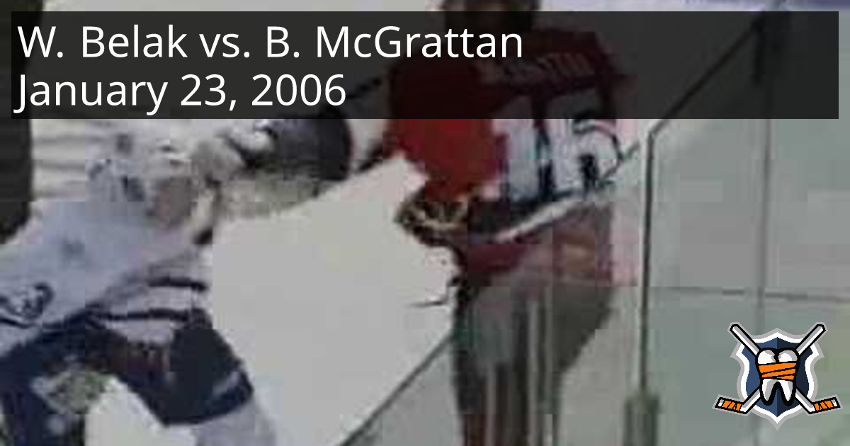 Wade Belak vs. Brian McGrattan, January 23, 2006 - Toronto Maple Leafs ...