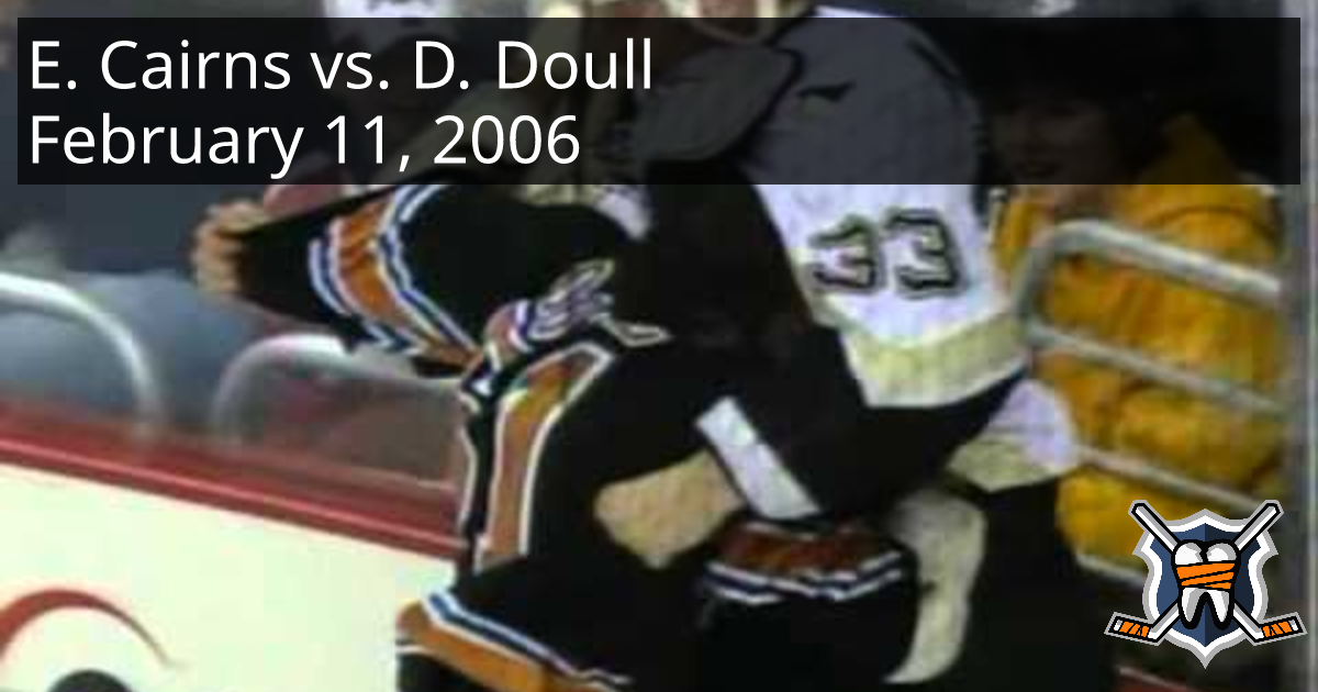 Eric Cairns vs. Doug Doull, February 11, 2006 - Pittsburgh Penguins vs ...