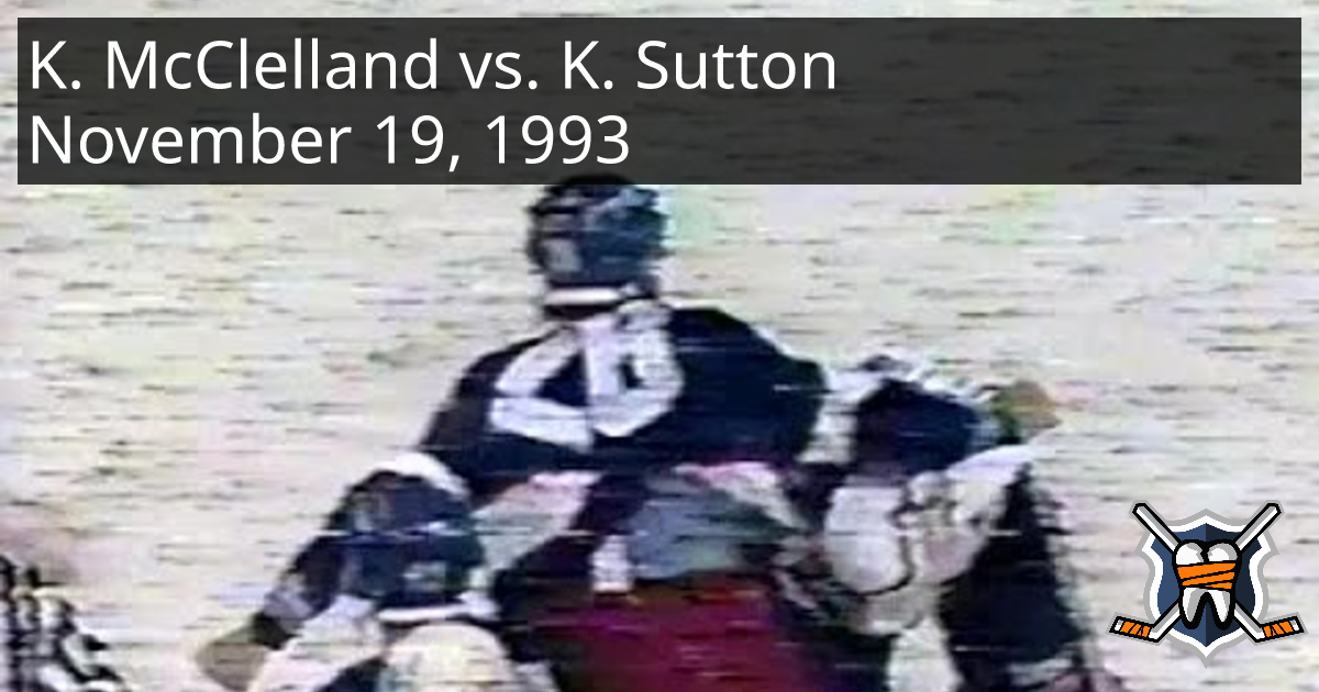 Kevin McClelland vs. Ken Sutton, November 19, 1993 - Winnipeg Jets vs ...