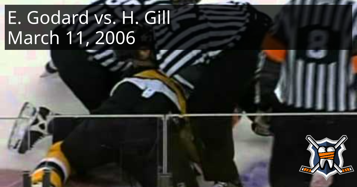 Eric Godard vs. Hal Gill, March 11, 2006 - New York Islanders vs ...