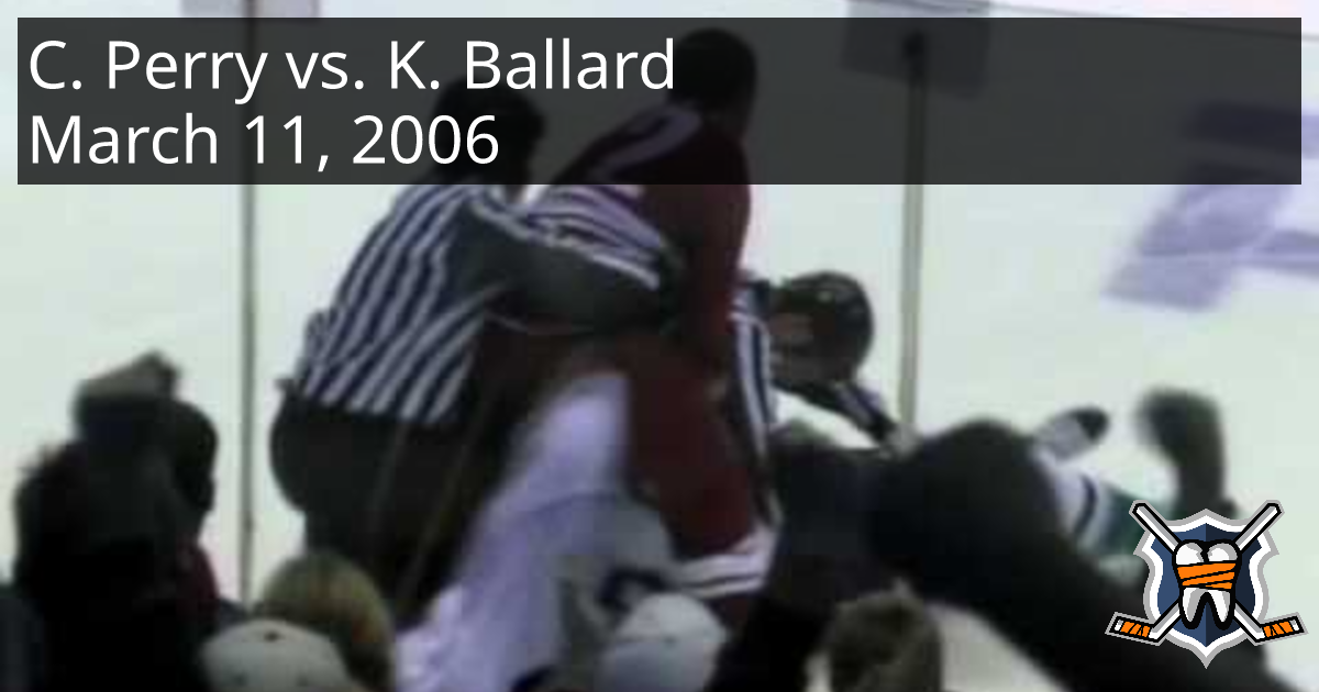 Corey Perry vs. Keith Ballard, March 11, 2006 - Anaheim Ducks vs ...