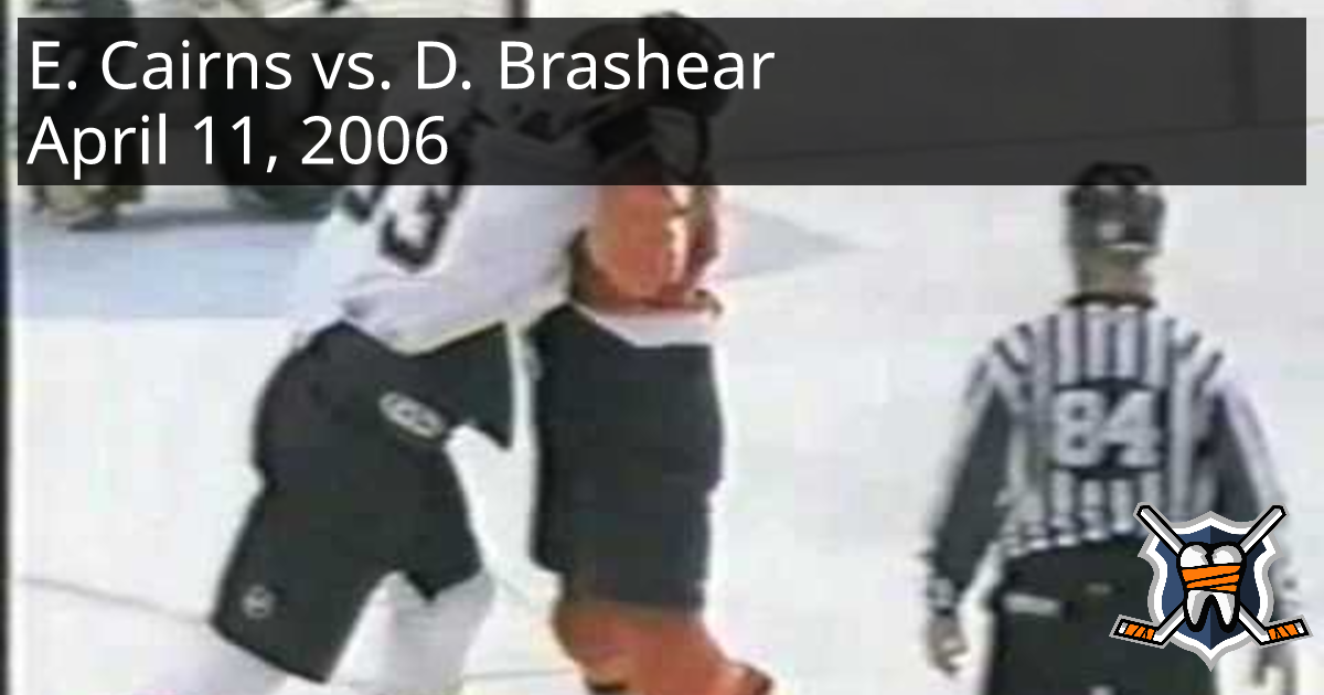 Eric Cairns vs. Donald Brashear, April 11, 2006 - Pittsburgh Penguins ...