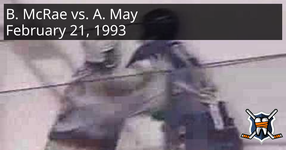 Basil McRae vs. Alan May, February 21, 1993 - St Louis Blues vs ...