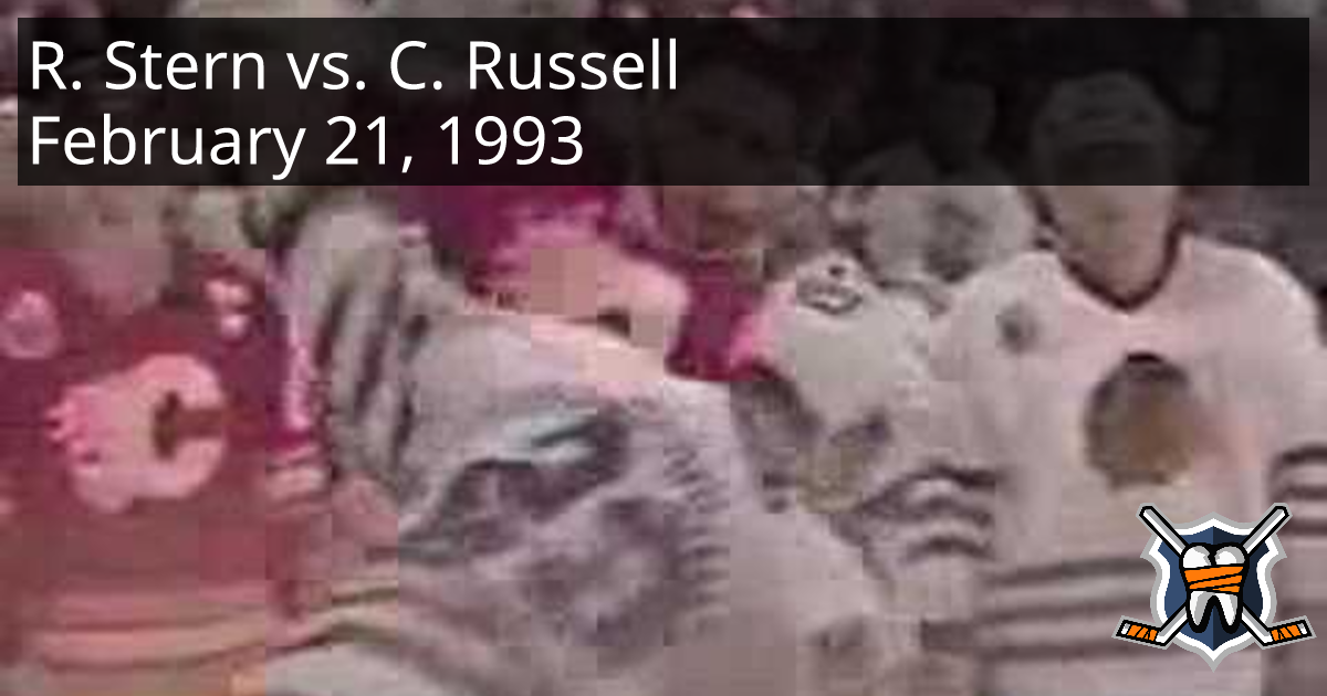 Ronnie Stern vs. Cam Russell, February 21, 1993 - Calgary Flames vs ...