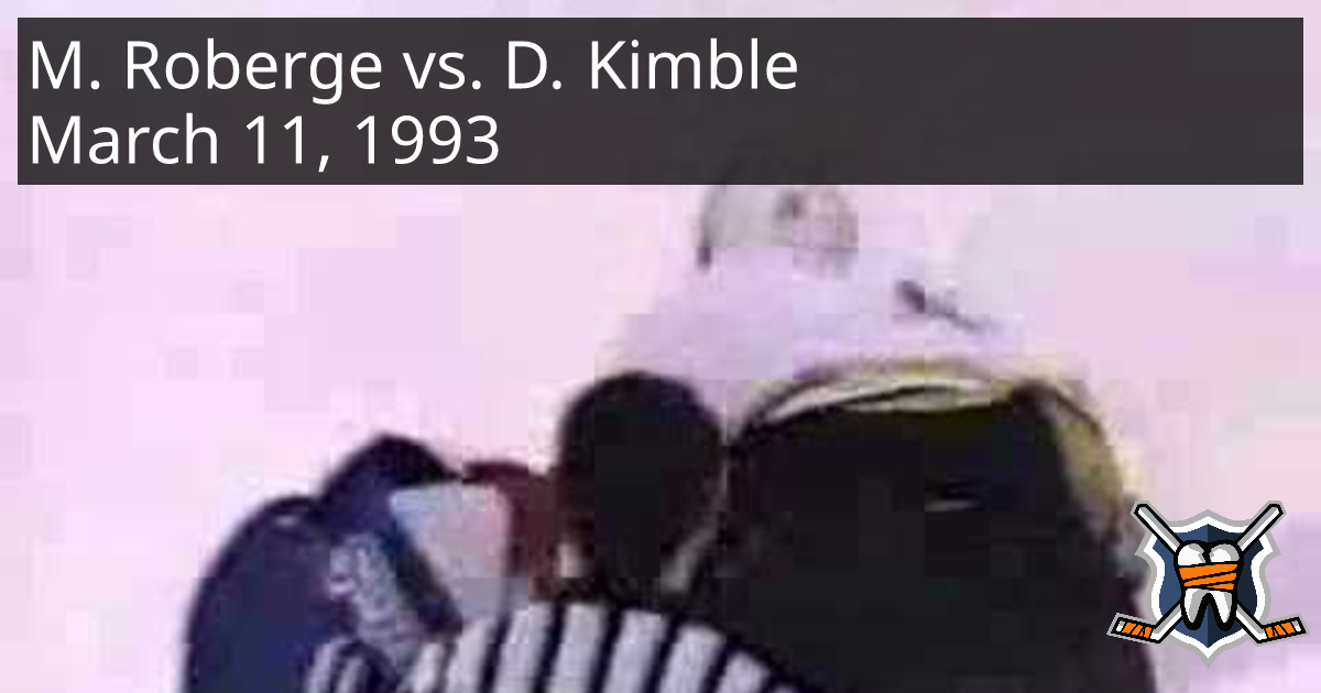 Mario Roberge vs. Darin Kimble, March 11, 1993 - Montreal Canadiens vs ...