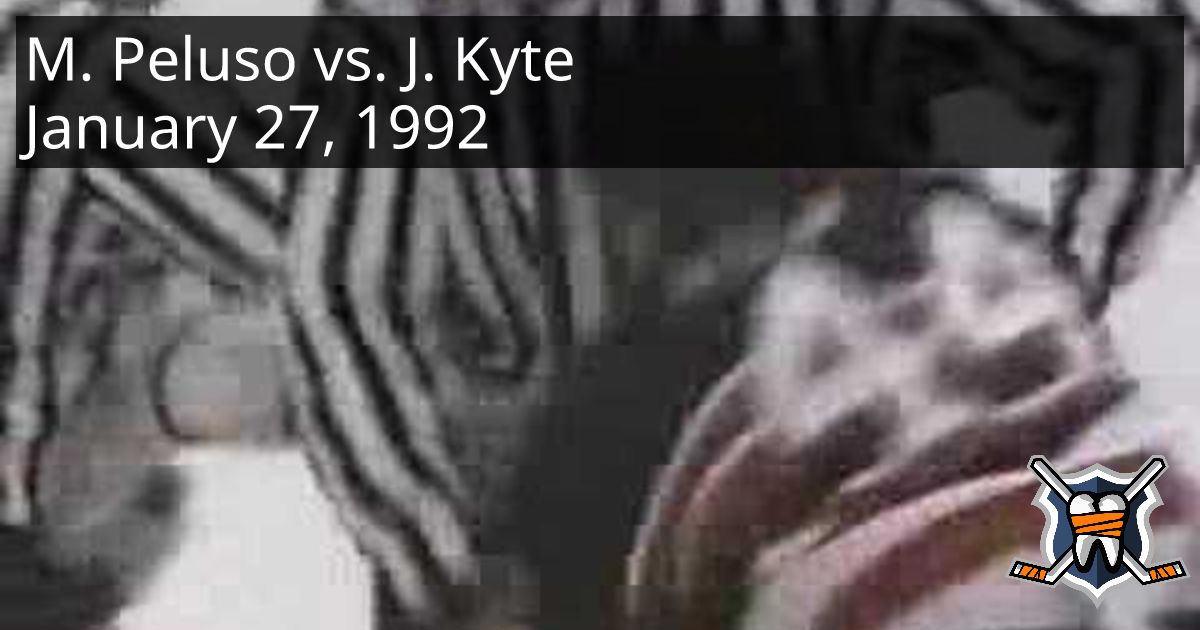 Mike Peluso vs. Jim Kyte, January 27, 1992 - Chicago Blackhawks vs ...