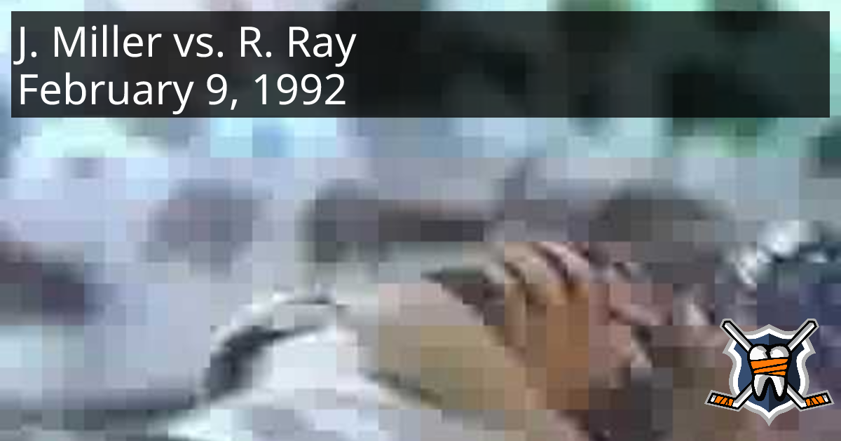 Jay Miller vs. Rob Ray, February 9, 1992 - Los Angeles Kings vs ...