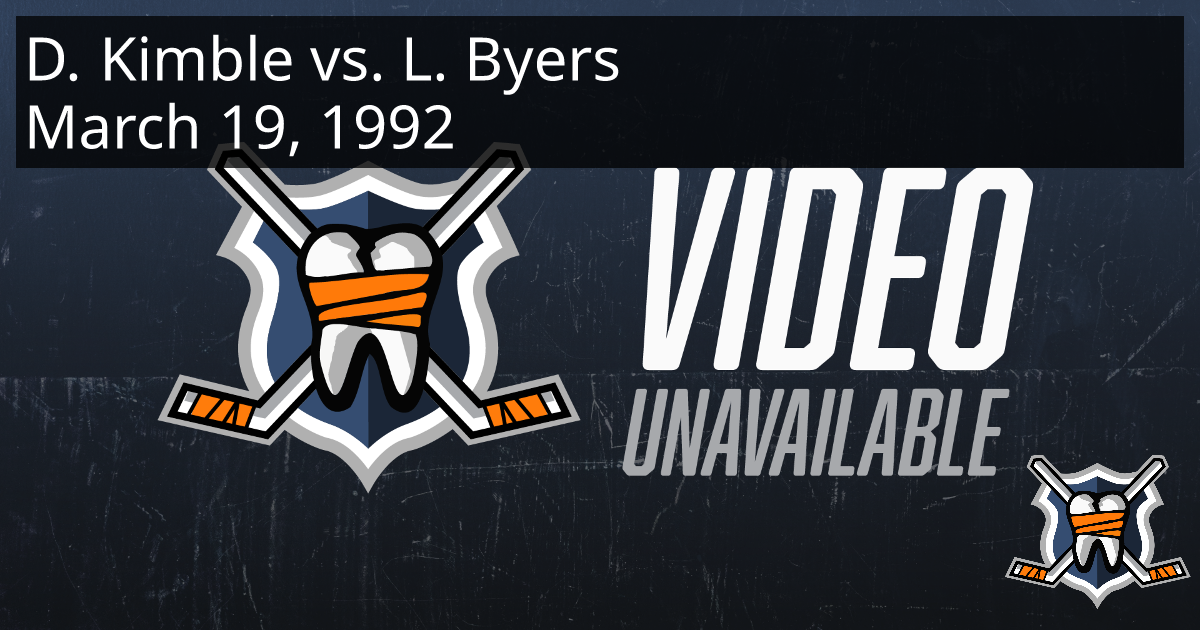 Darin Kimble vs. Lyndon Byers, March 19, 1992 - St Louis Blues vs ...