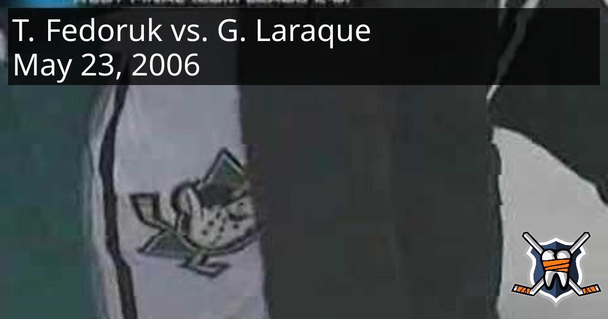 Todd Fedoruk vs. Georges Laraque, May 23, 2006 - Anaheim Ducks vs ...