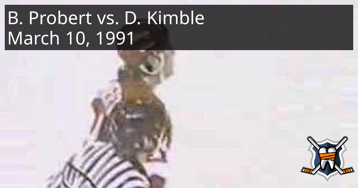 Bob Probert vs. Darin Kimble, March 10, 1991 - Detroit Red Wings vs. St ...