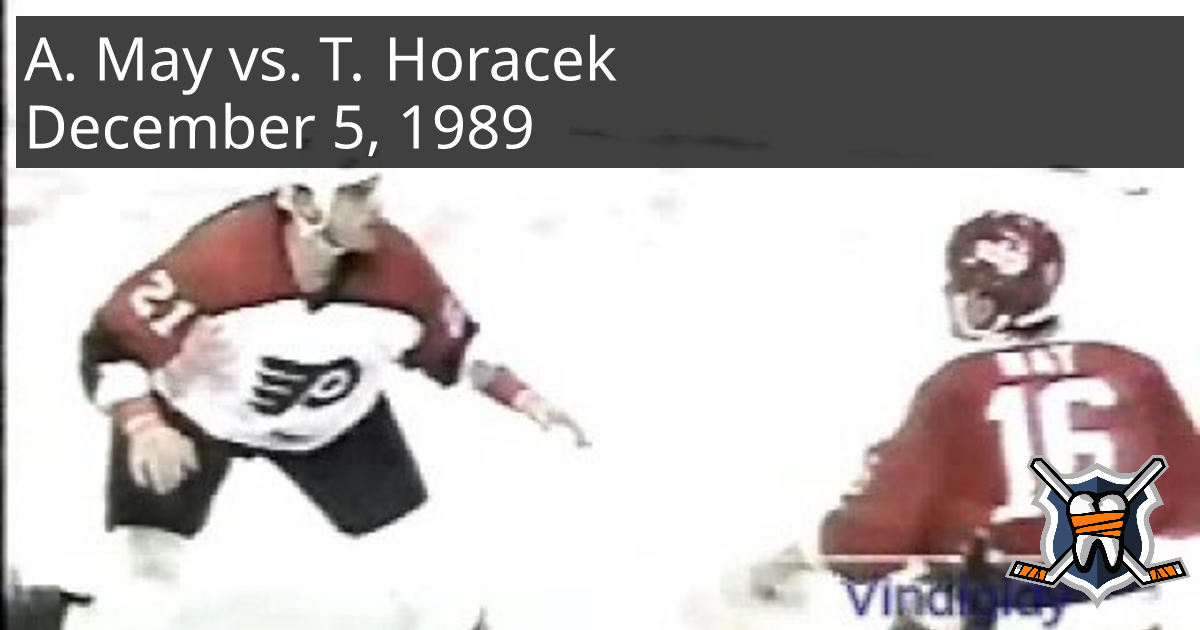 Alan May vs. Tony Horacek, December 5, 1989 - Washington Capitals vs ...