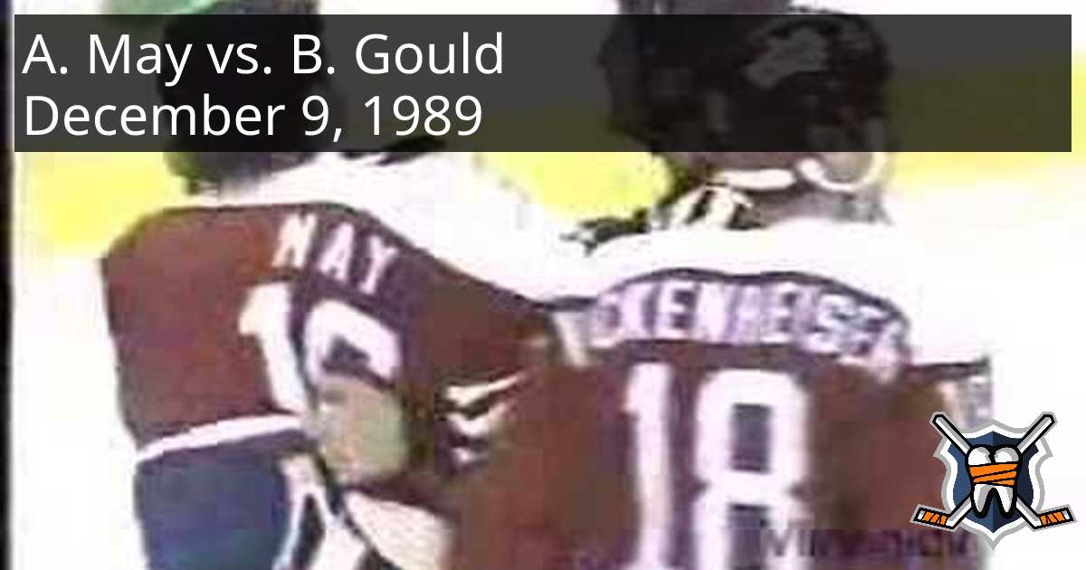 Alan May vs. Bob Gould, December 9, 1989 - Washington Capitals vs ...