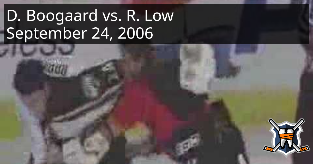 Derek Boogaard vs. Reed Low, September 24, 2006 - Minnesota Wild vs ...