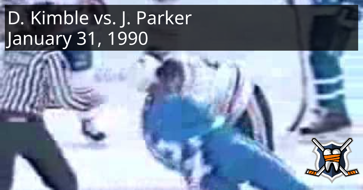 Darin Kimble vs. Jeff Parker, January 31, 1990 - Quebec Nordiques vs ...