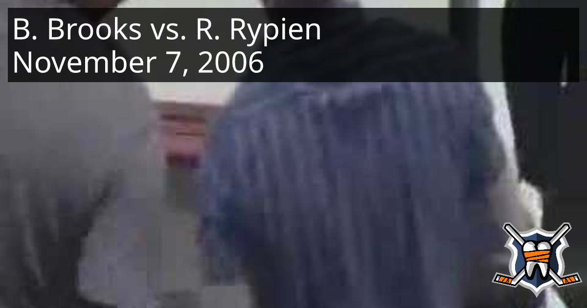Brendan Brooks vs. Rick Rypien, November 7, 2006 - Grand Rapids ...