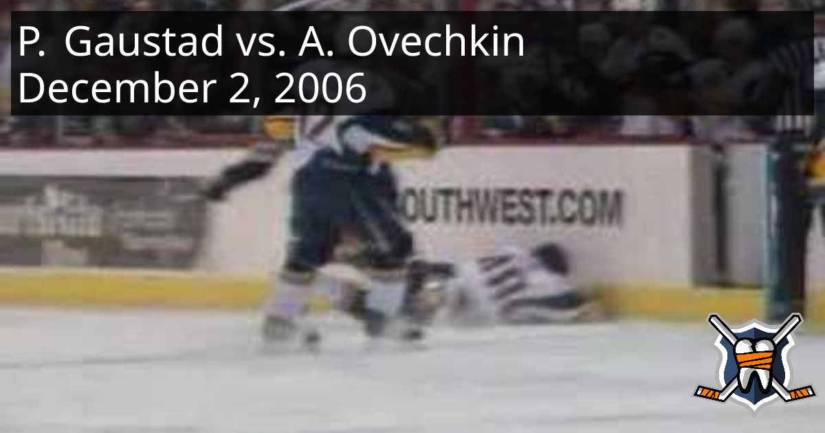 Paul Gaustad vs. Alex Ovechkin, December 2, 2006 - Buffalo Sabres vs ...