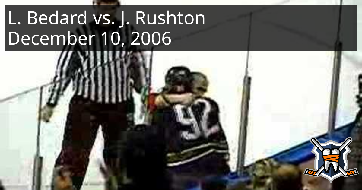 Louis Bedard vs. Jason Rushton, December 10, 2006 - Saint-François de ...