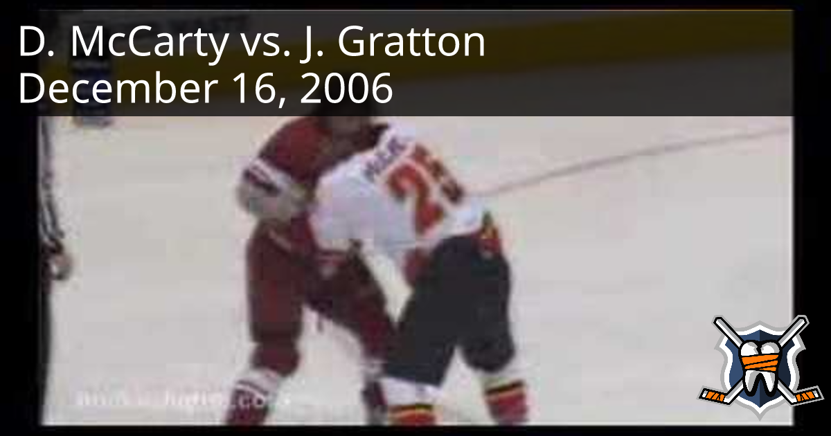 Darren McCarty vs. Josh Gratton, December 16, 2006 - Calgary Flames vs ...