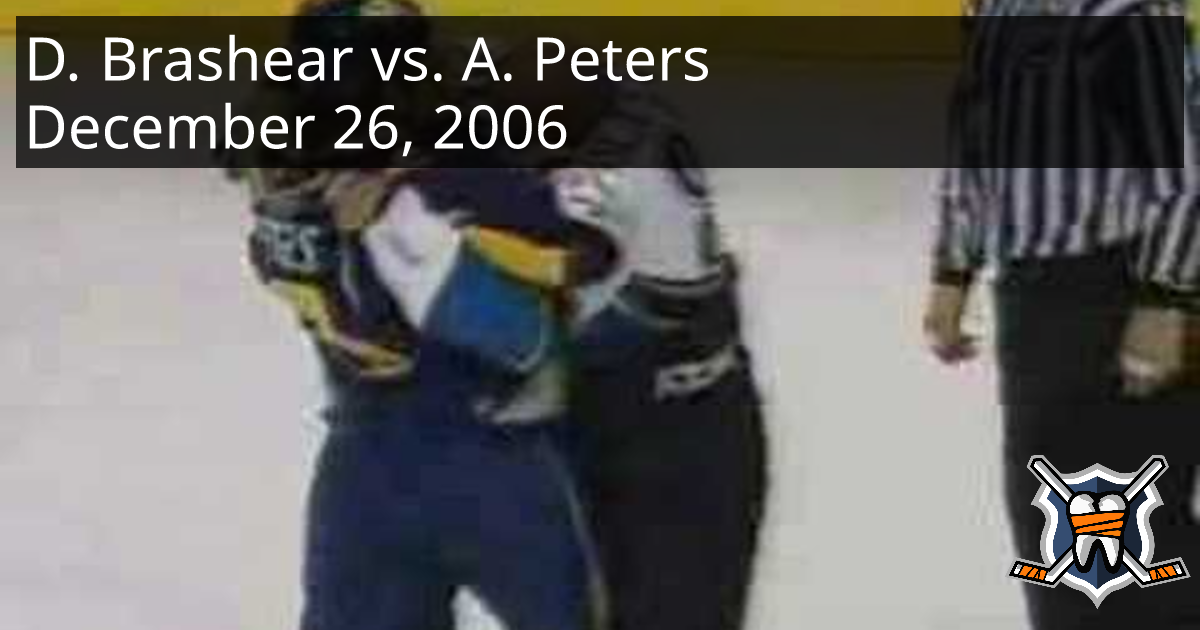 Donald Brashear vs. Andrew Peters, December 26, 2006 - Washington ...