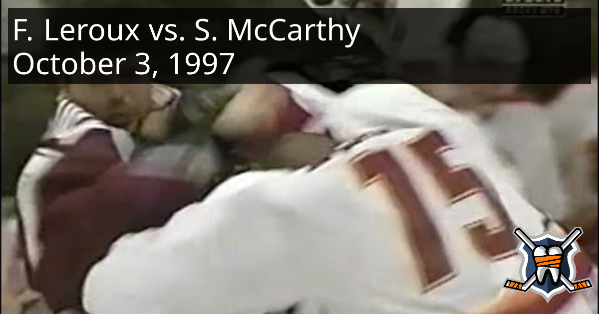 Francois Leroux vs. Sandy McCarthy, October 3, 1997 - Colorado ...