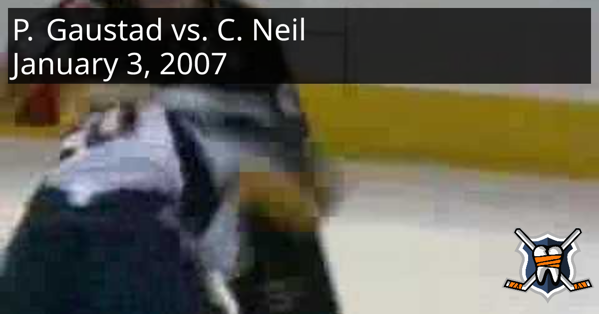 Paul Gaustad vs. Chris Neil, January 3, 2007 - Buffalo Sabres vs ...
