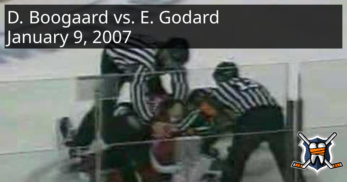 Derek Boogaard vs. Eric Godard, January 9, 2007 - Minnesota Wild vs ...