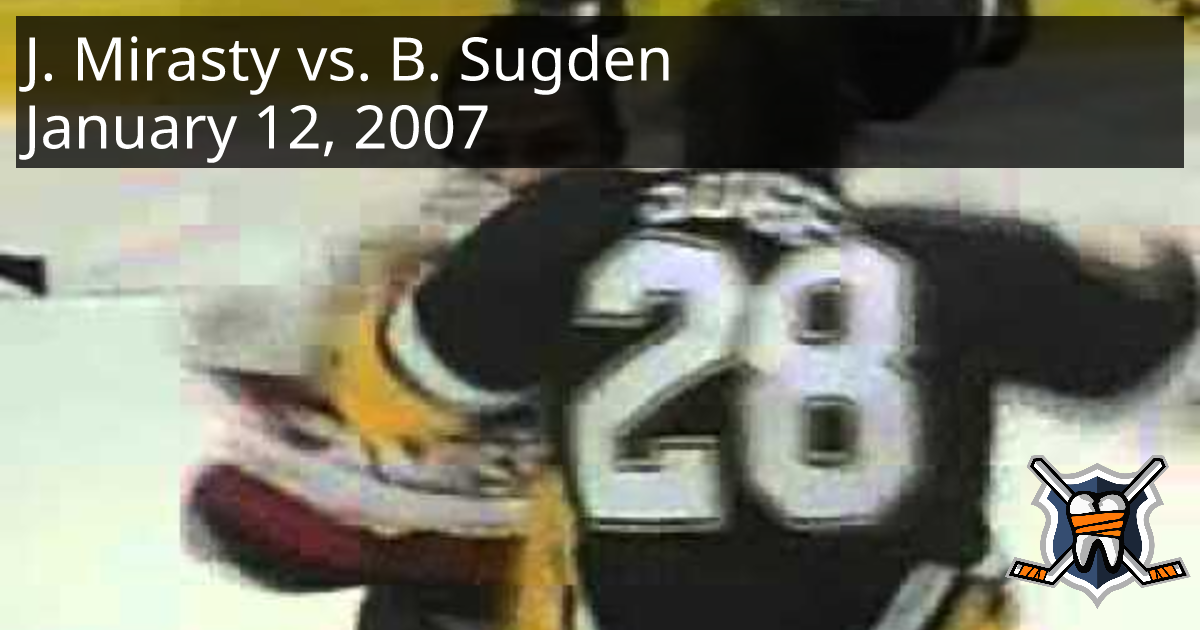 Jon Mirasty vs. Brandon Sugden, January 12, 2007 - Mission de Sorel ...