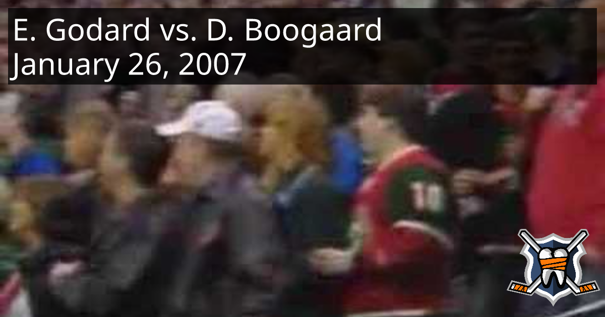 Eric Godard vs. Derek Boogaard, January 26, 2007 - Calgary Flames vs ...