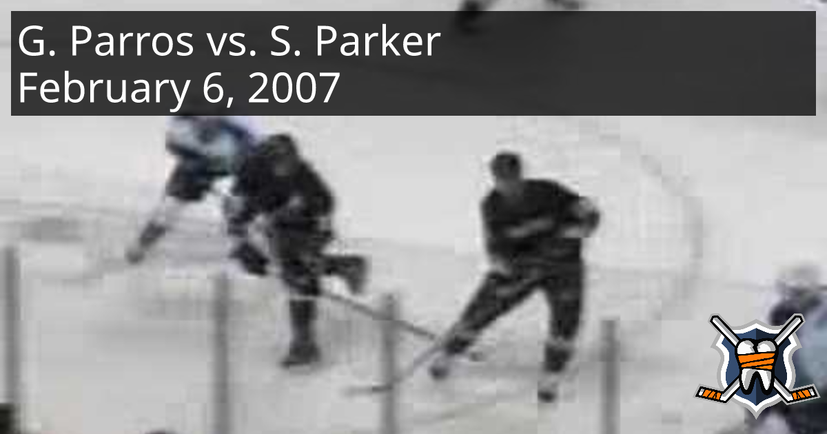 George Parros vs. Scott Parker, February 6, 2007 - Anaheim Ducks vs ...