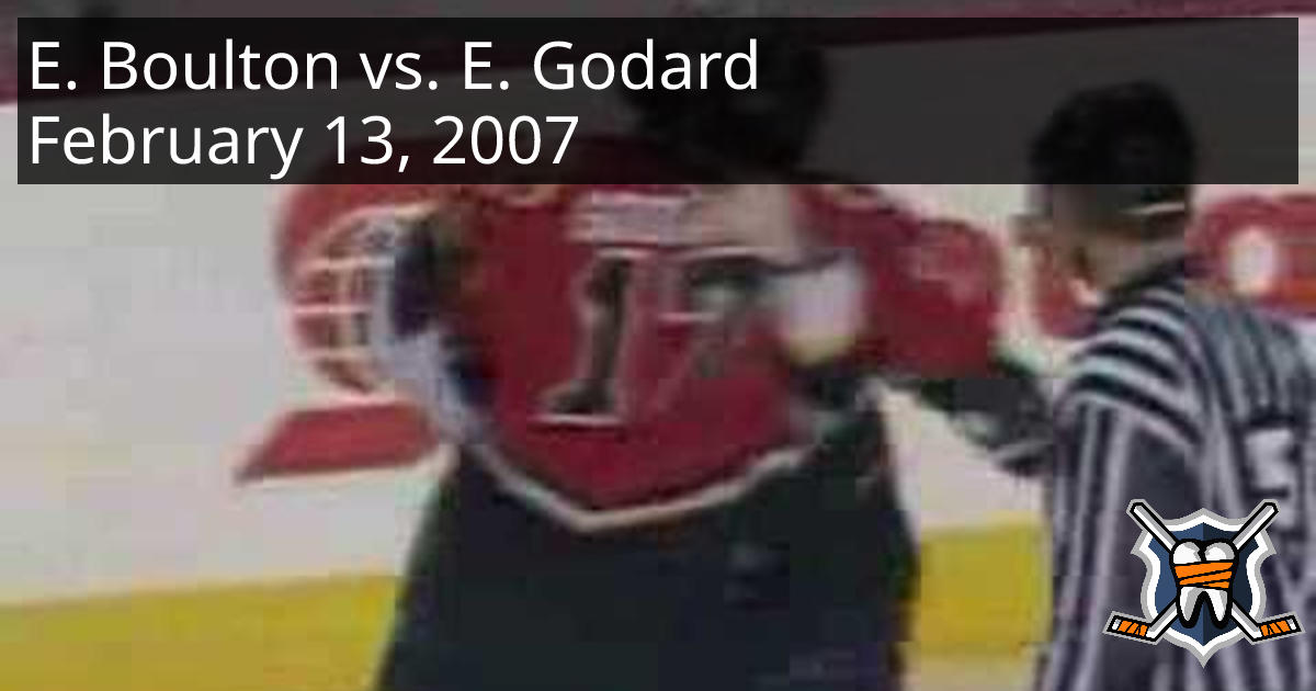 Eric Boulton vs. Eric Godard, February 13, 2007 - Atlanta Thrashers vs ...