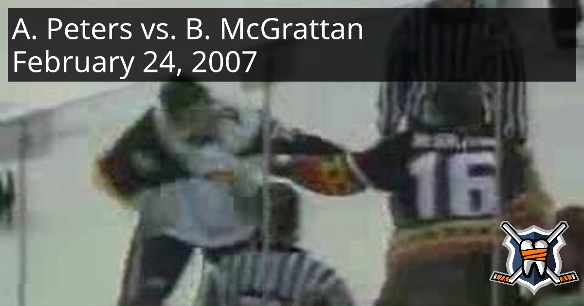 Andrew Peters vs. Brian McGrattan, February 24, 2007 - Buffalo Sabres ...