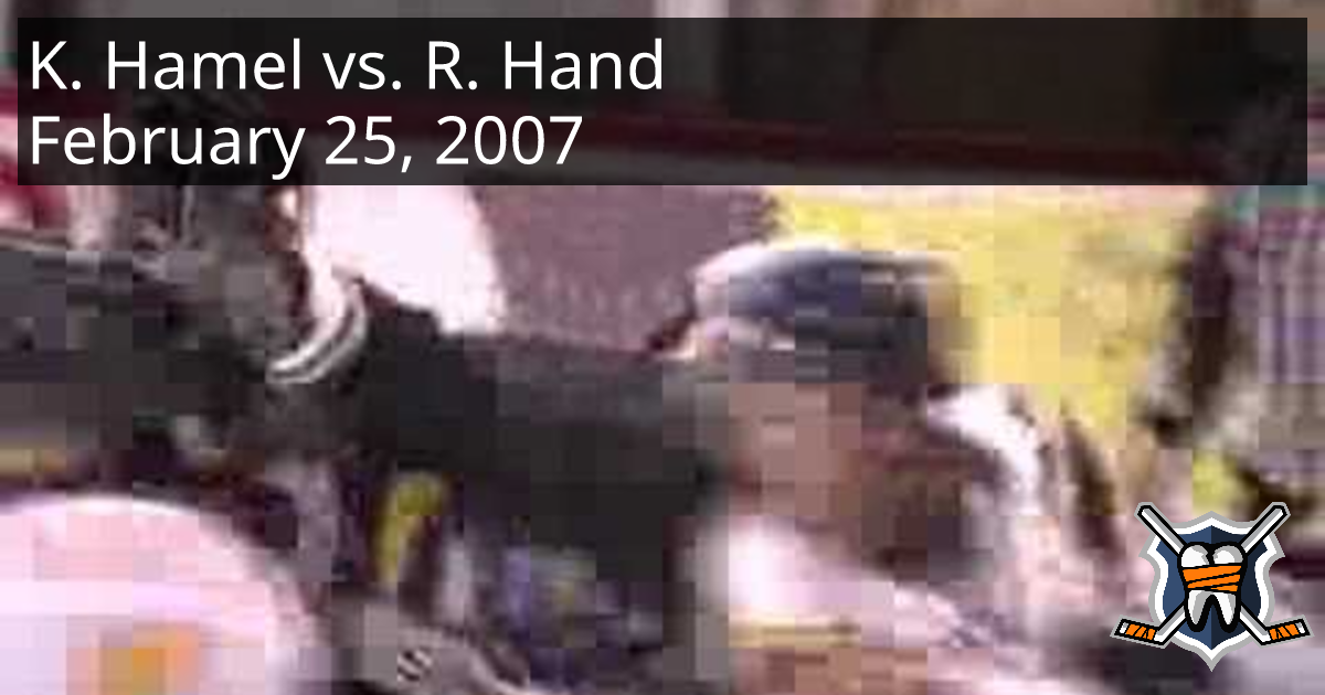 Kevin Hamel vs. Ryan Hand, February 25, 2007 - l’Assurancia de Thetford ...