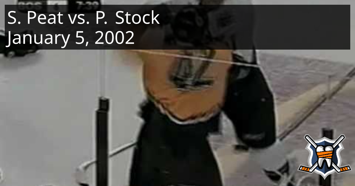 Stephen Peat vs. P.J. Stock, January 5, 2002 - Washington Capitals vs ...