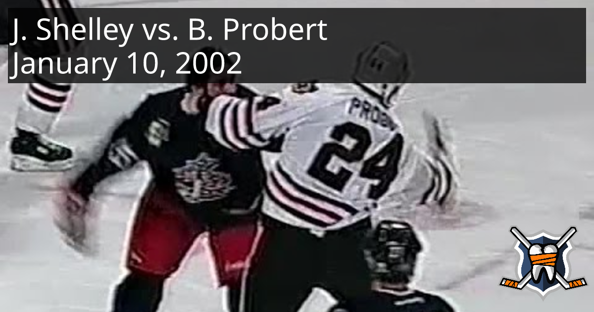 Jody Shelley vs. Bob Probert, January 10, 2002 - Columbus Blue Jackets ...