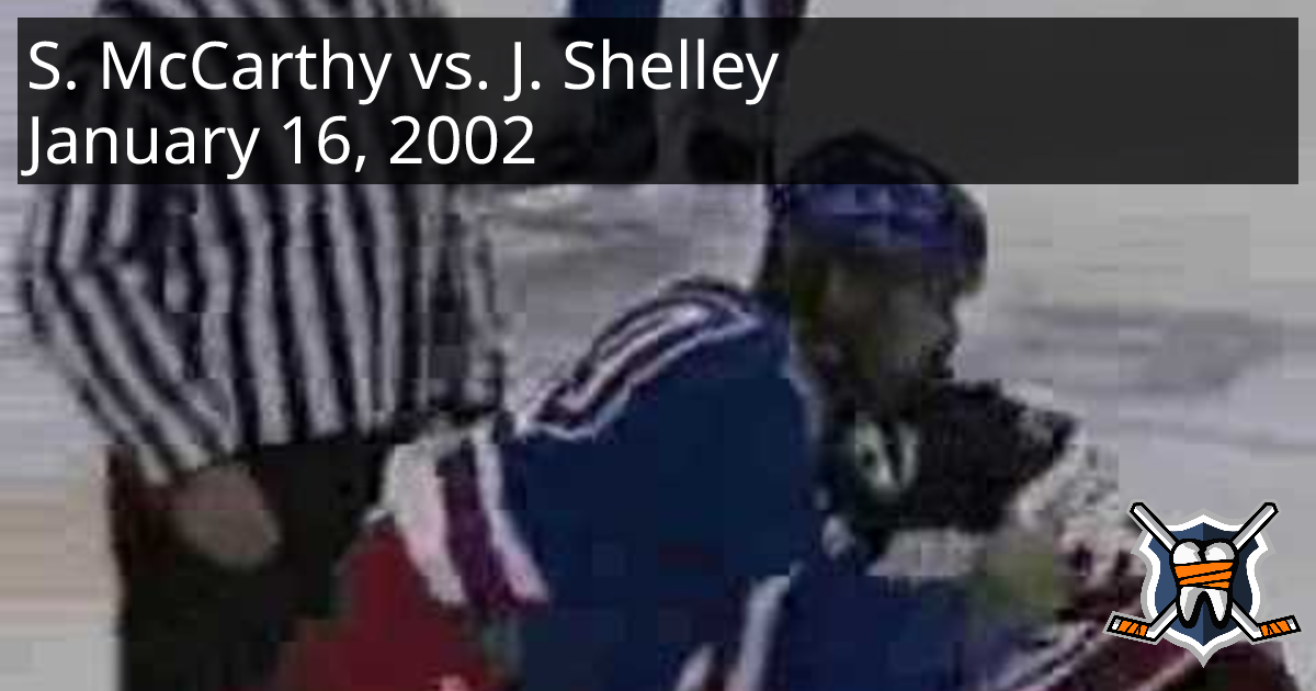 Sandy McCarthy vs. Jody Shelley, January 16, 2002 - New York Rangers vs ...