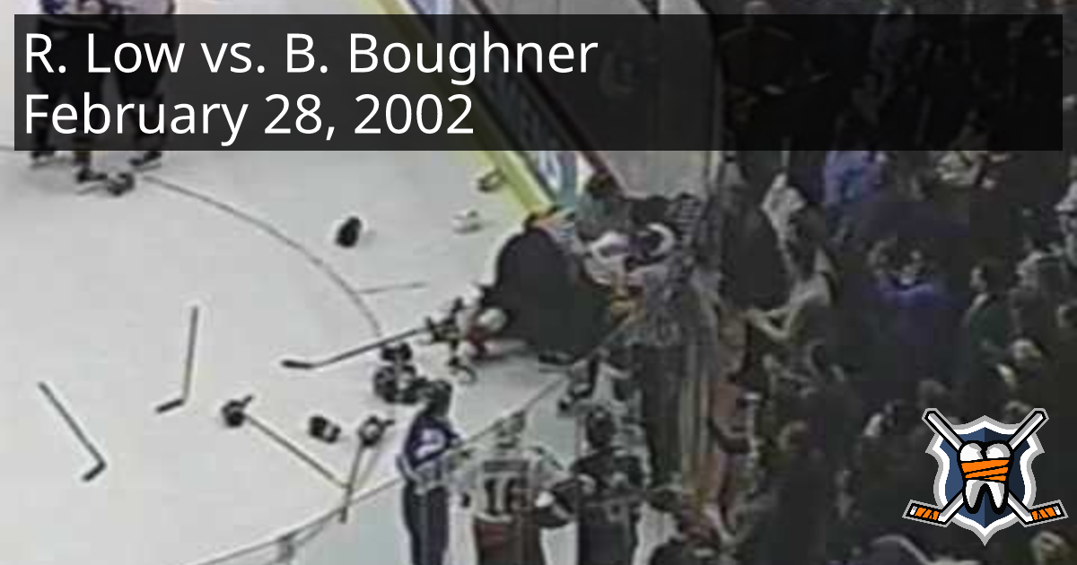 Reed Low vs. Bob Boughner, February 28, 2002 - St Louis Blues vs ...