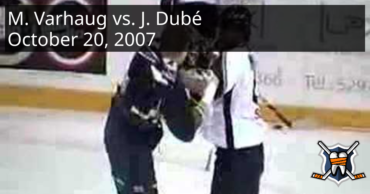 Mike Varhaug vs. Jacques Dubé, October 20, 2007 - Saint-François de ...