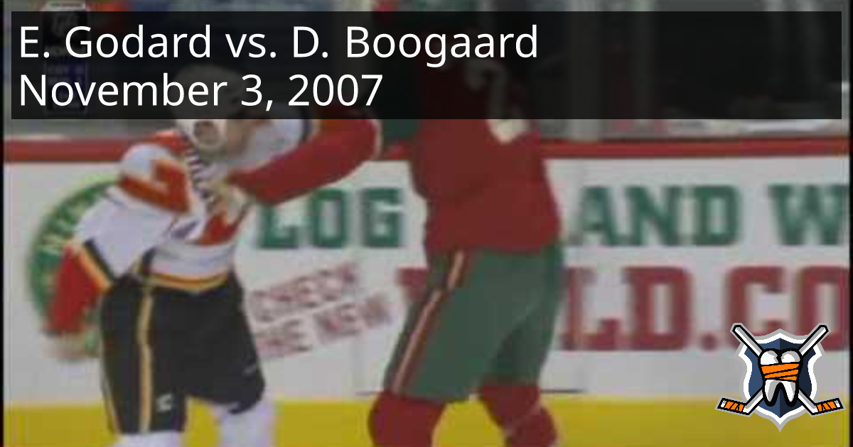 Eric Godard vs. Derek Boogaard, November 3, 2007 - Calgary Flames vs ...