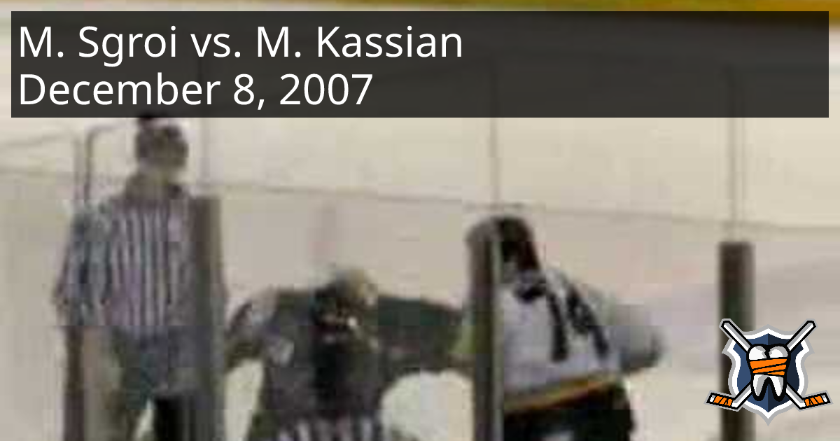 Mike Sgroi vs. Matt Kassian, December 8, 2007 - Pensacola Ice Pilots vs ...