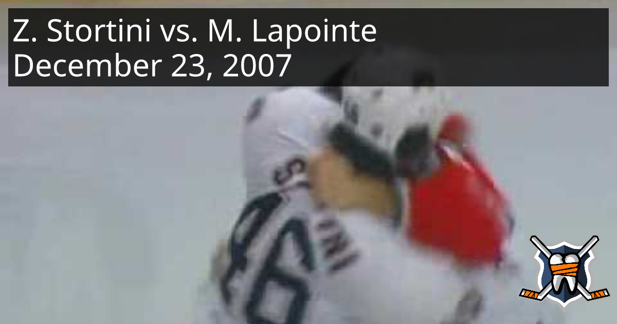 Zack Stortini vs. Martin Lapointe, December 23, 2007 - Edmonton Oilers ...