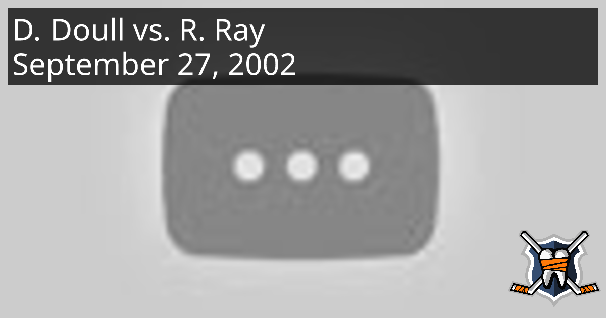 Doug Doull vs. Rob Ray, September 27, 2002 - Toronto Maple Leafs vs ...