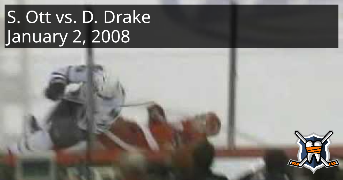Steve Ott vs. Dallas Drake, January 2, 2008 - Dallas Stars vs. Detroit ...