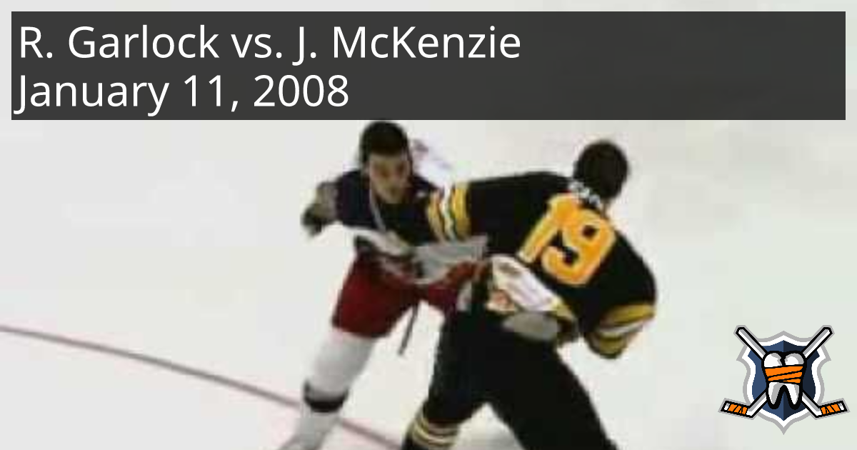 Ryan Garlock vs. Jim McKenzie, January 11, 2008 - Johnstown Chiefs vs ...