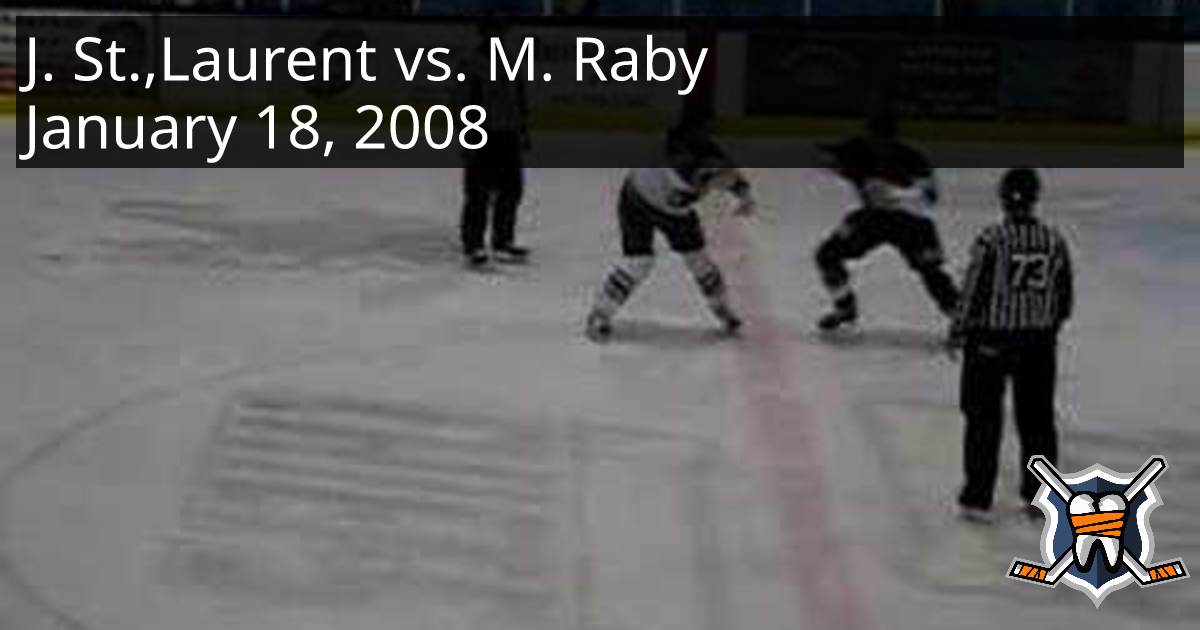 Jean-Francois St. Laurent vs. Mathieu Raby, January 18, 2008 - Saint ...