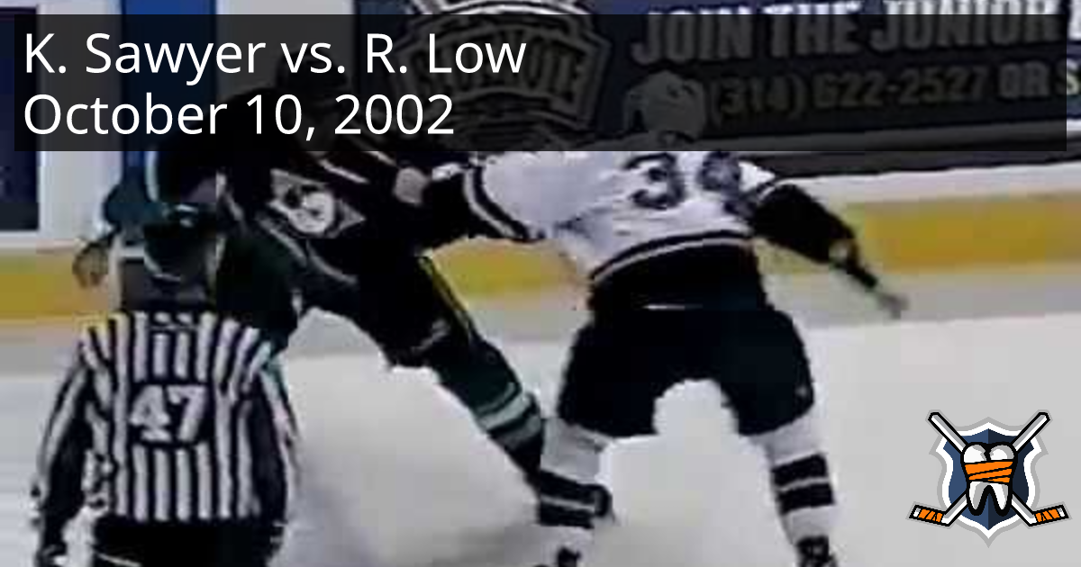 Kevin Sawyer vs. Reed Low, October 10, 2002 - Anaheim Ducks vs. St ...