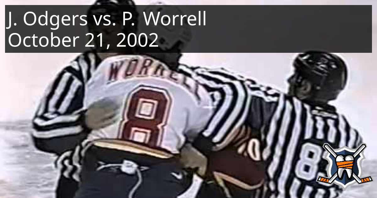 Jeff Odgers vs. Peter Worrell, October 21, 2002 - Atlanta Thrashers vs ...