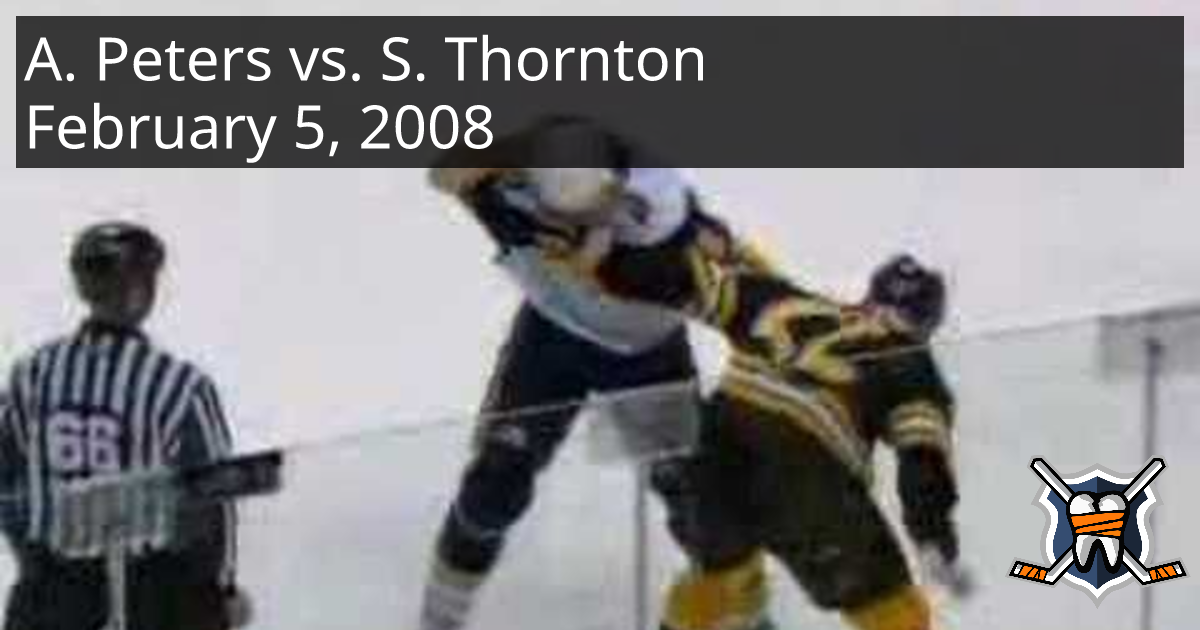 Andrew Peters vs. Shawn Thornton, February 5, 2008 - Buffalo Sabres vs ...