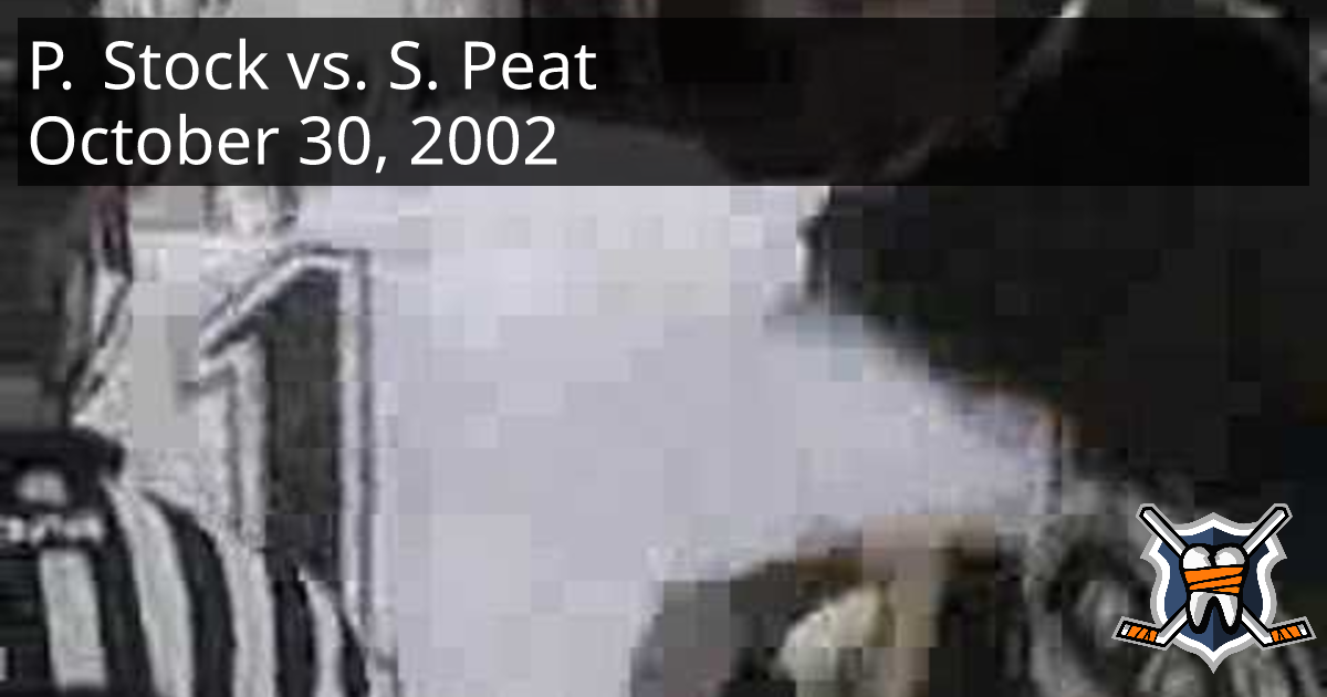 P.J. Stock vs. Stephen Peat, October 30, 2002 - Boston Bruins vs ...
